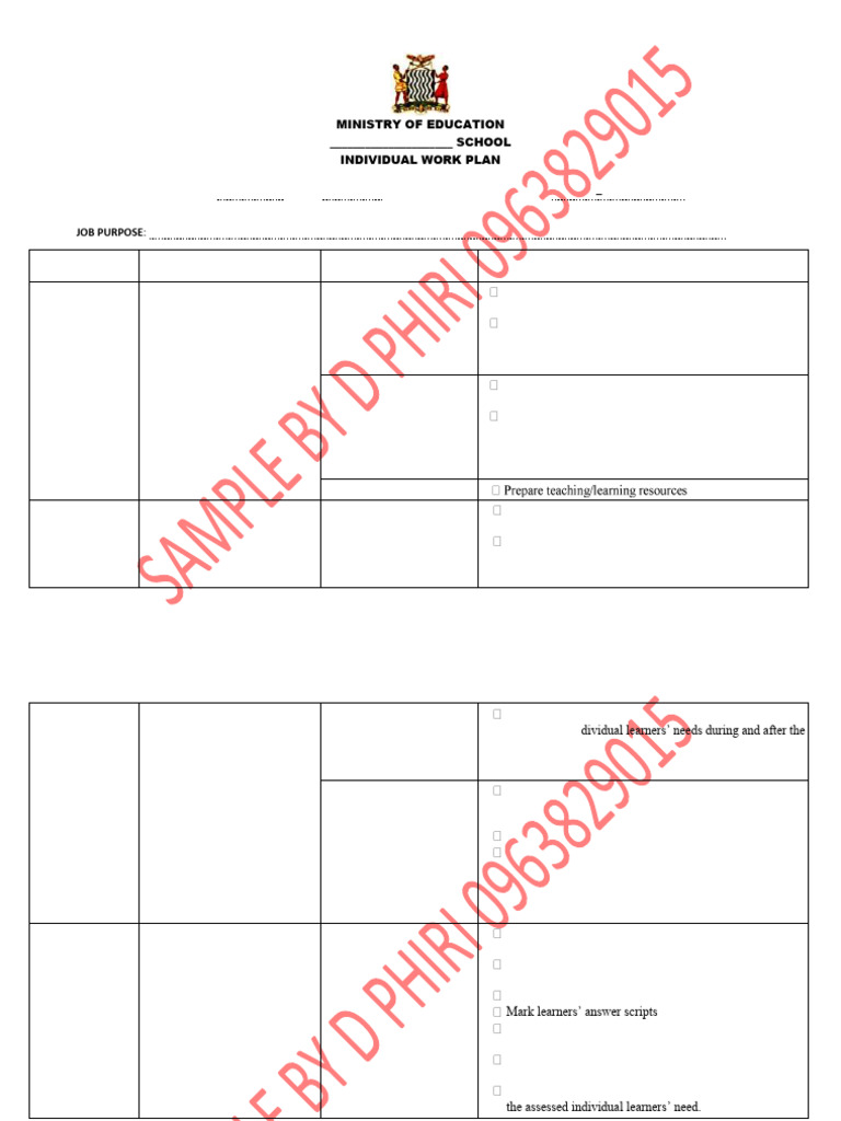 Individual Work Plan for Teachers 2024 | PDF | Educational Assessment ...