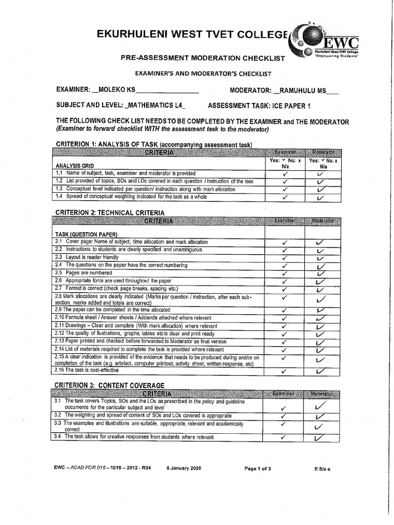 Mathematics L4 Ice P1 QP | PDF