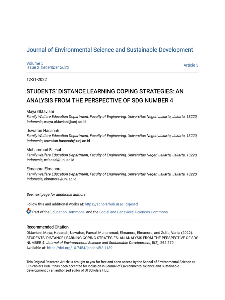 Students - Distance Learning Coping Strategies - An Analysis From T ...