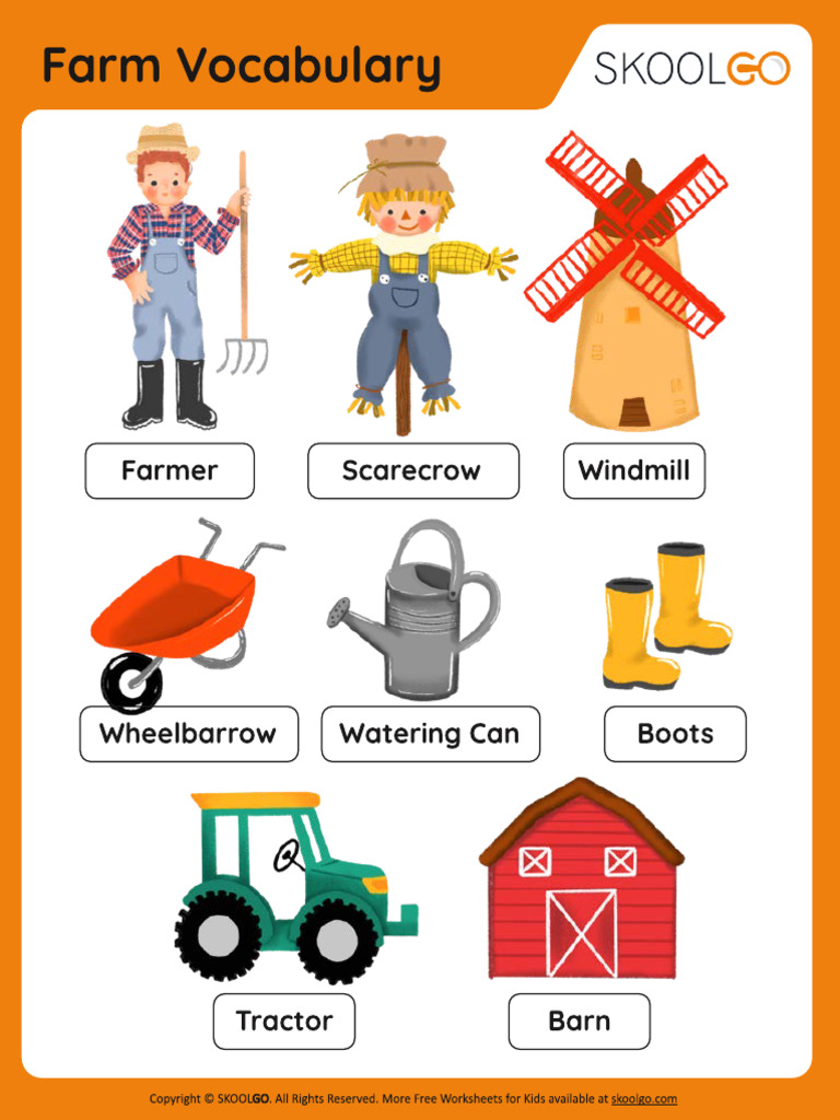 3 0090 Farm Vocabulary | PDF