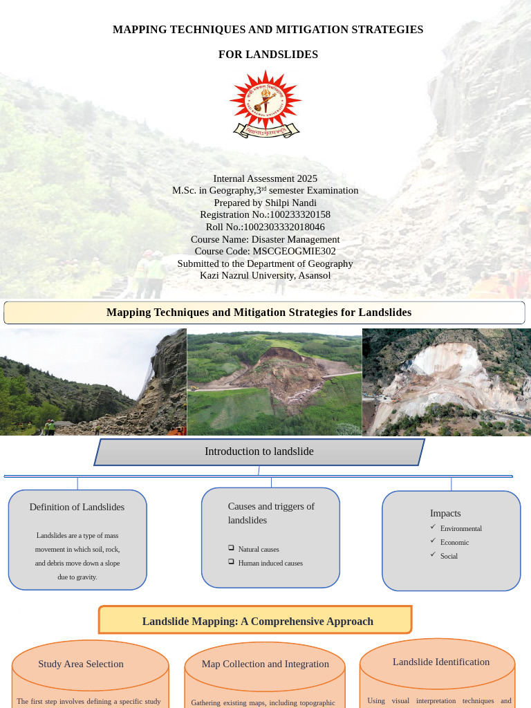 Landslide Mapping and Mitigation Strategies | PDF | Landslide | Cartography