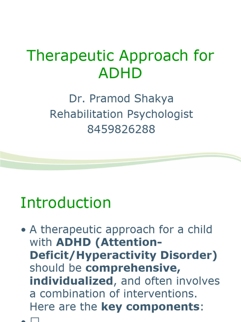 ADHD Therapeutic Approach | PDF | Attention Deficit Hyperactivity ...