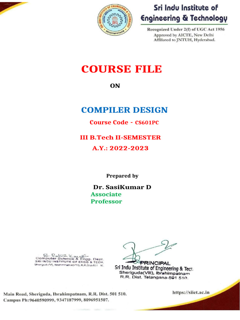 COMPILER-DESIGN | PDF | Parsing | Compiler