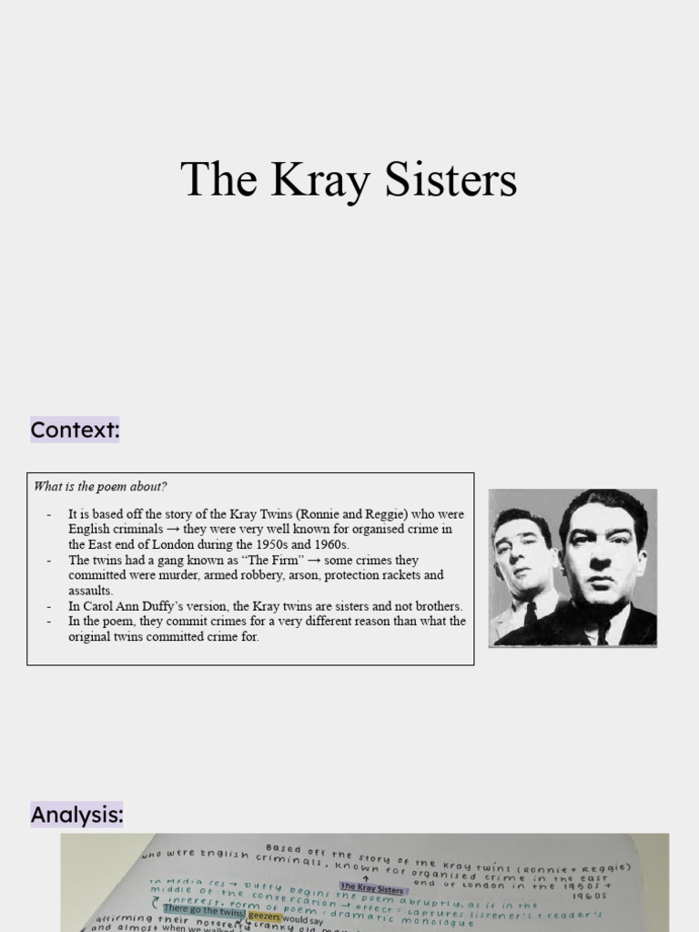 The Kray Sisters: A Feminist Perspective | PDF | Kray Twins | Gender