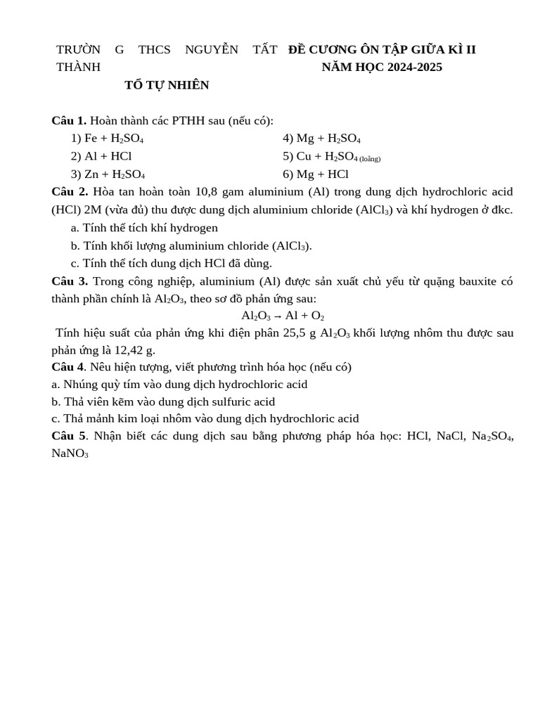 De Cuong KHTN 8 Hoa GK II 24 25 67ca7956eceeb9tm06 | PDF