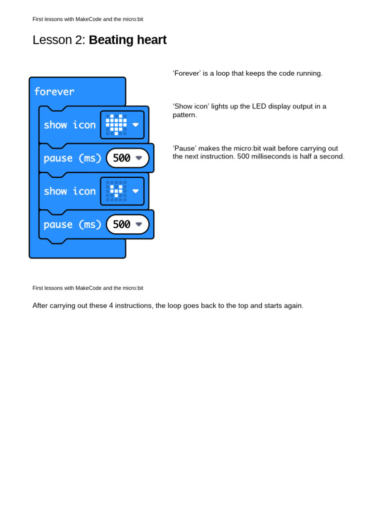 2 Beating heart code blocks handout | PDF