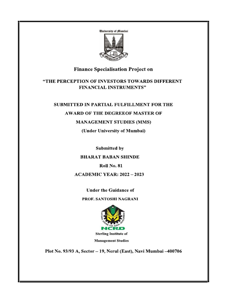 Bharat Shinde 81 Final Finance | PDF | Repurchase Agreement ...