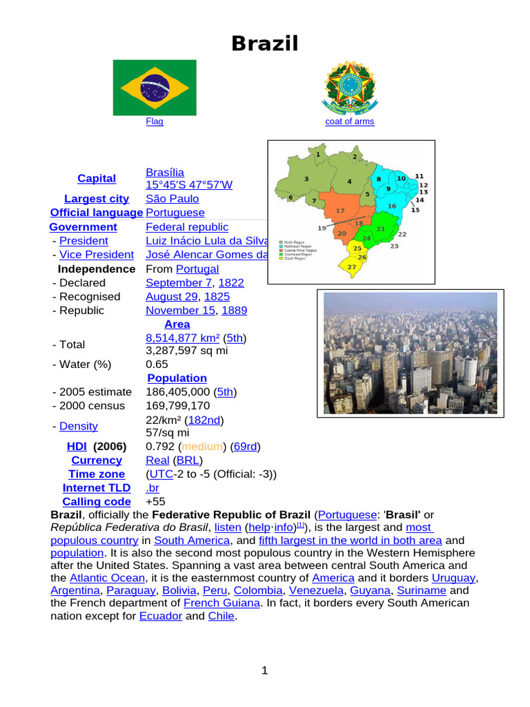 Brazil | PDF | Brazil | Brazilians