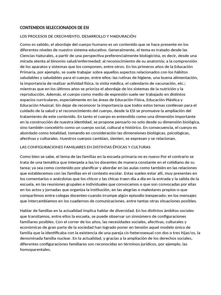 Contenidos Seleccionados de Esi | PDF | Familia