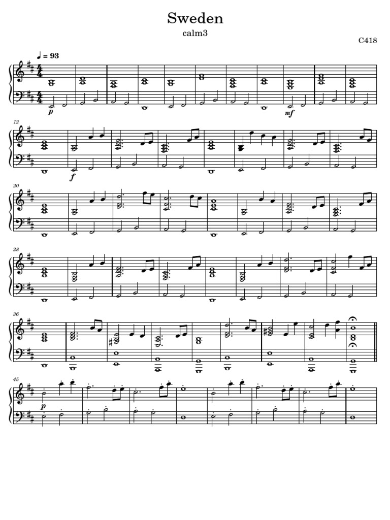 Sweden Calm C Daniel Rosenfield | PDF