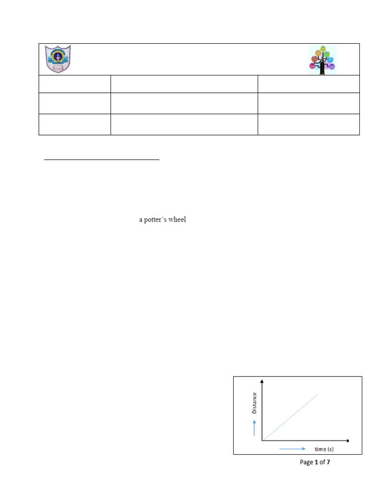 Class 7 Science: Motion and Time Worksheet | PDF | Speed | Cartesian ...