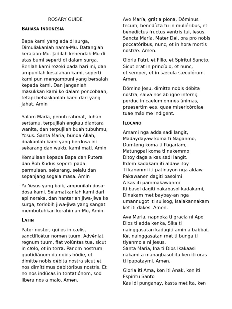 Rosary Guide | PDF