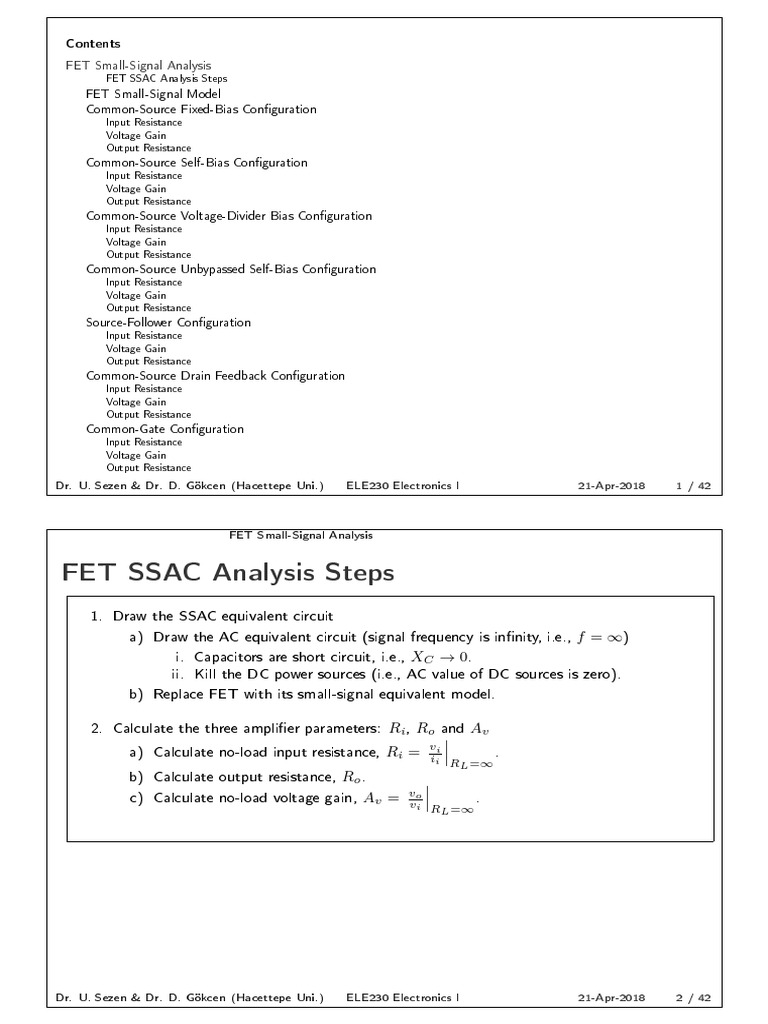 Fet Ssac 2sp | PDF | Field Effect Transistor | Electrical Engineering