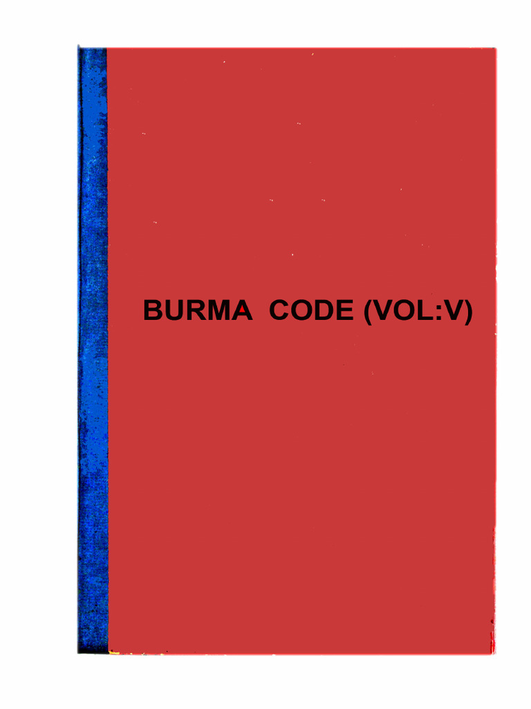 The Burma Code (Vol-5) | PDF