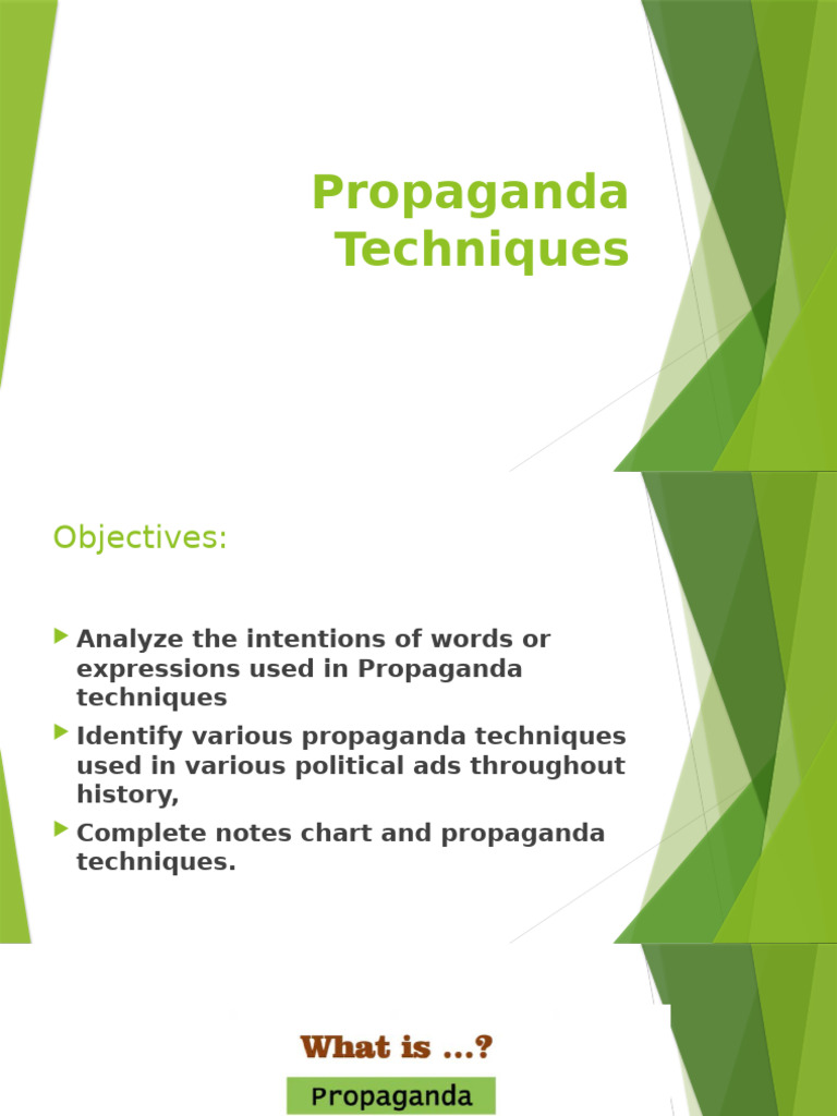 Propaganda Techniques | PDF