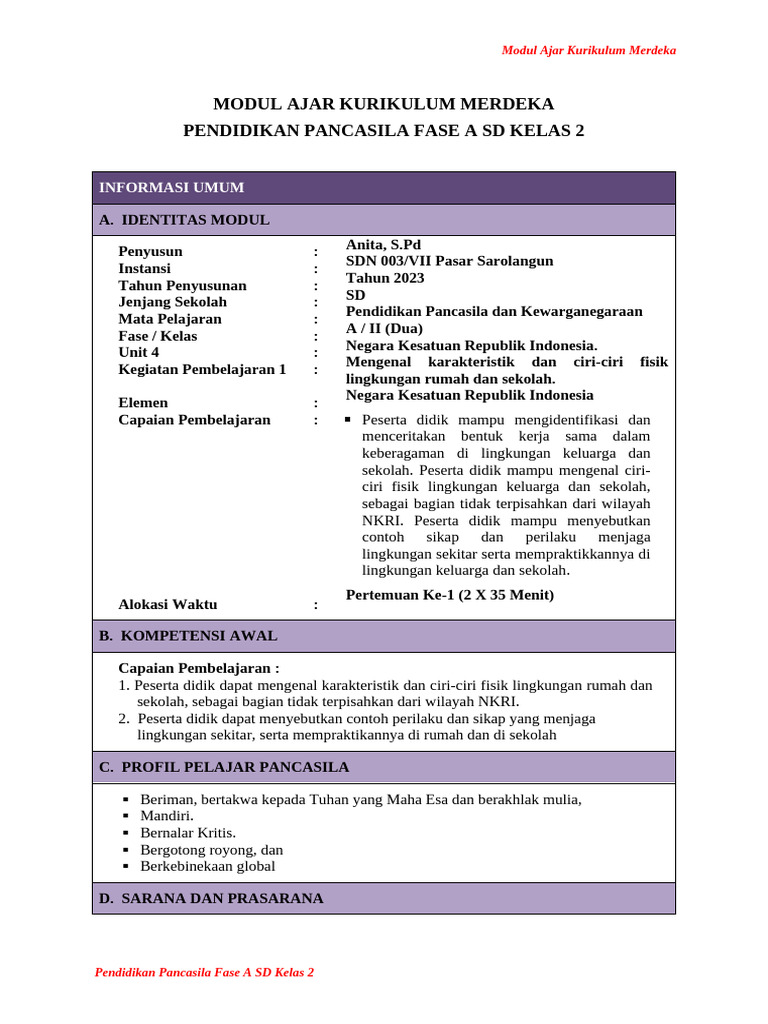 BAB 4 - MA PPKN Kls 2 | PDF