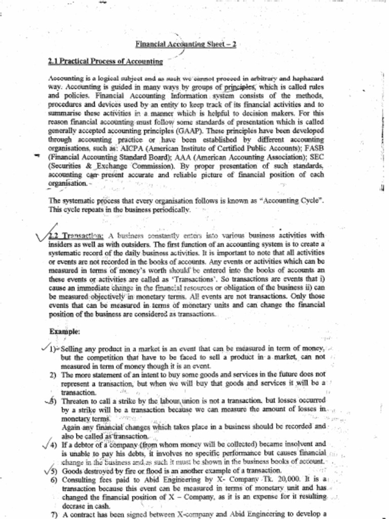 Financial Accounting Sheet # 2 - Rotated | PDF