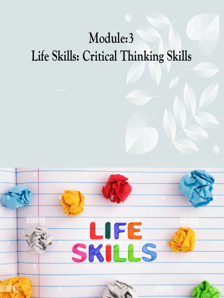 Module - 3 Critical Thinking Skills | PDF