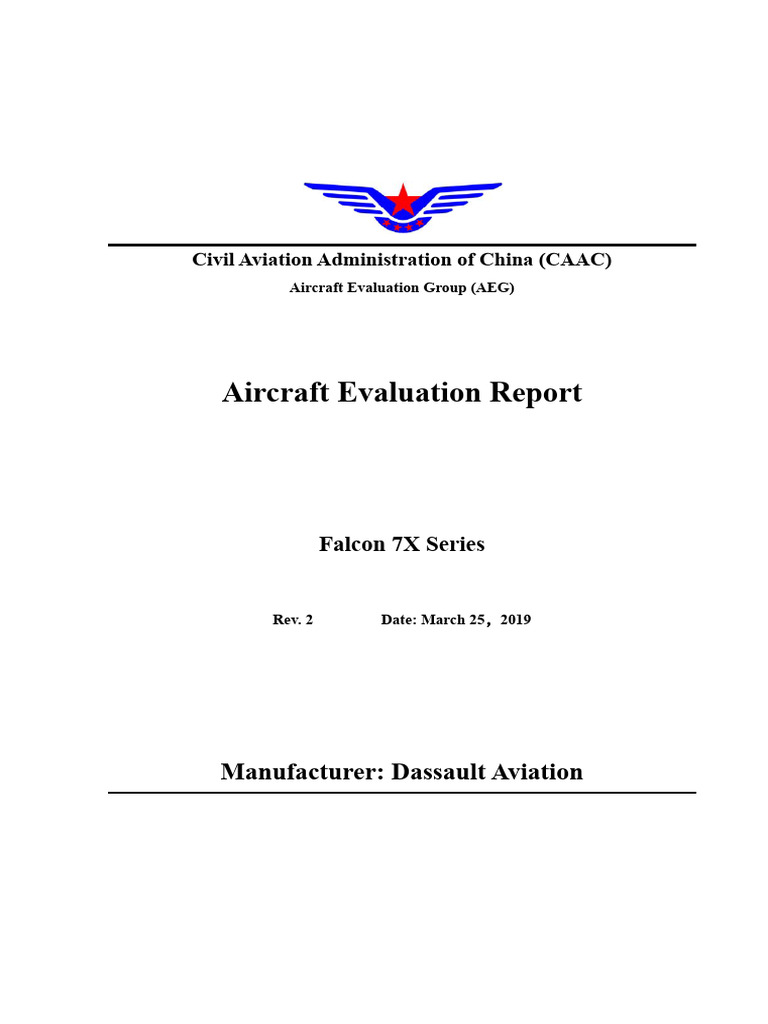 CAAC AEG Report For F 7X Rev 2 | PDF | Instrument Flight Rules | Visual ...