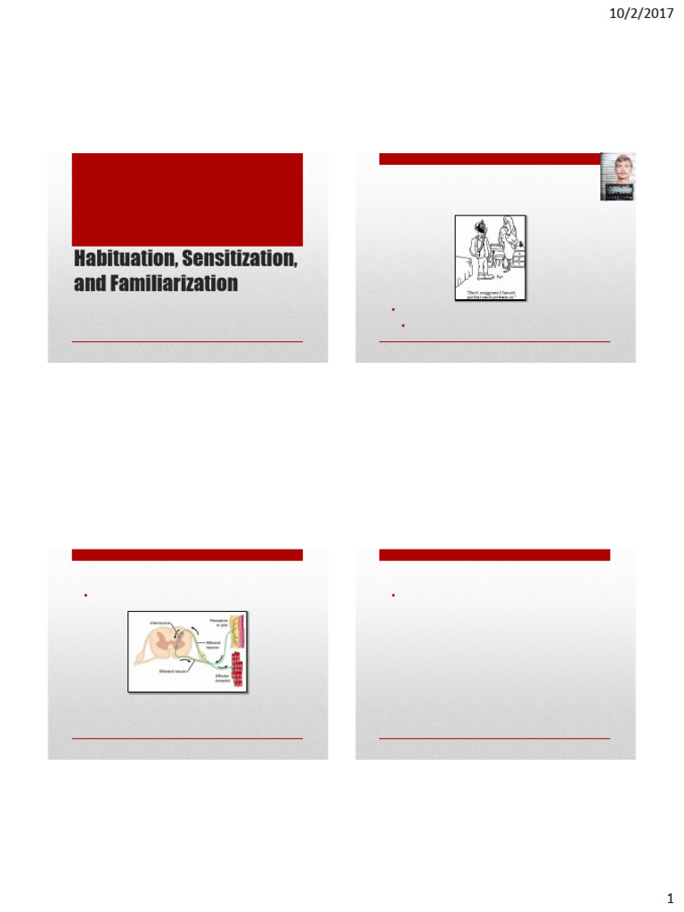 03 - Habituation and Sensitization | PDF | Synapse | Neurotransmitter