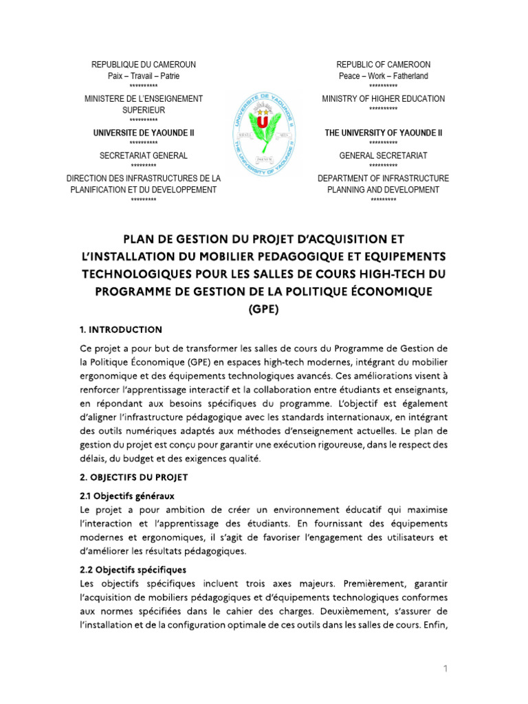 Plan de Gestion | PDF