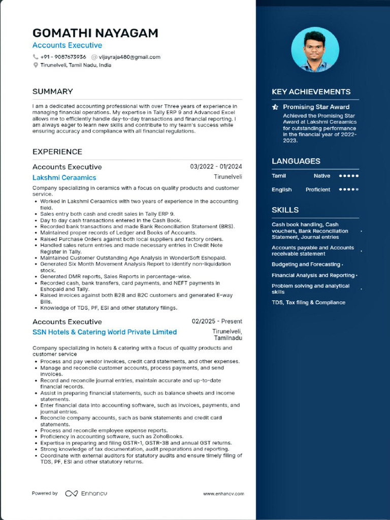 Gomathi Nayagam Resume New | PDF