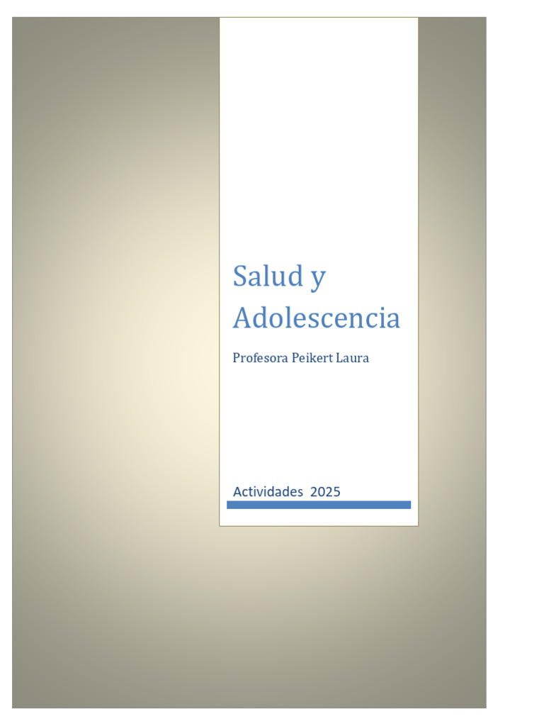 Clases A-O 2025 SAlud Profesora Peikert LAura | PDF | Asistencia ...