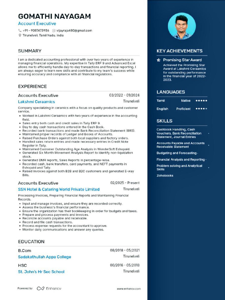 Gomathi Nayagam Resume | PDF