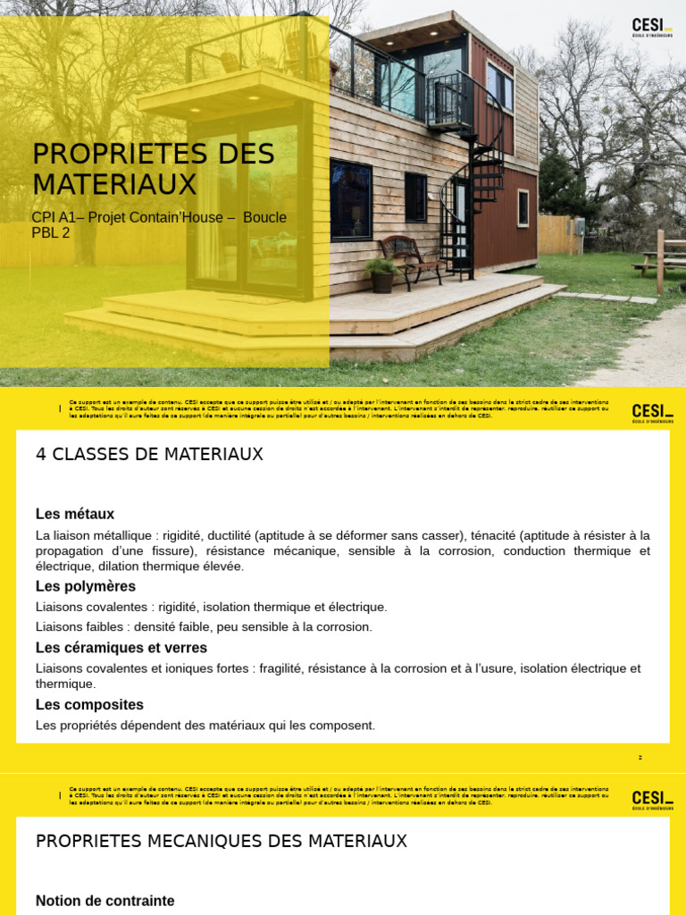 Proprietes Des Materiaux | PDF | Science des matériaux | Obliger