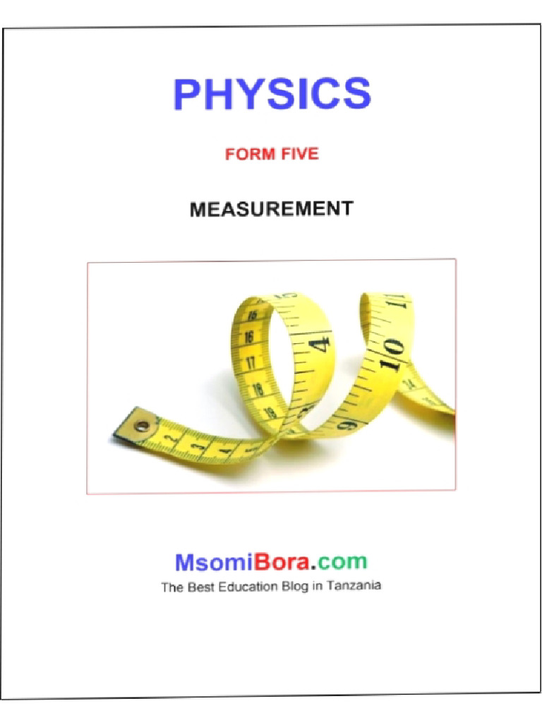 Measurements Msomi Bora | PDF