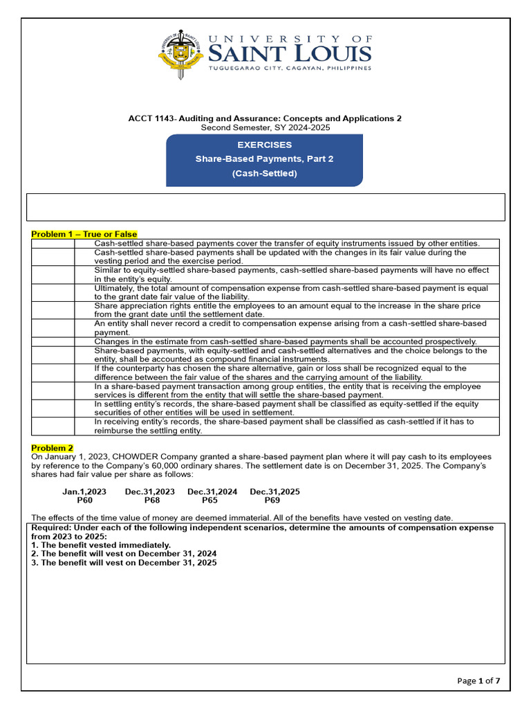 Derecognition of Cash-Settled SARs | PDF | Equity (Finance) | Business