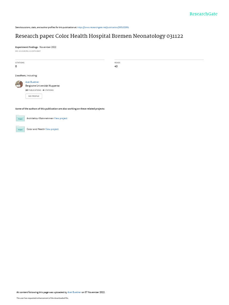 Research_paper_Color_Health | PDF | Lighting | Well Being