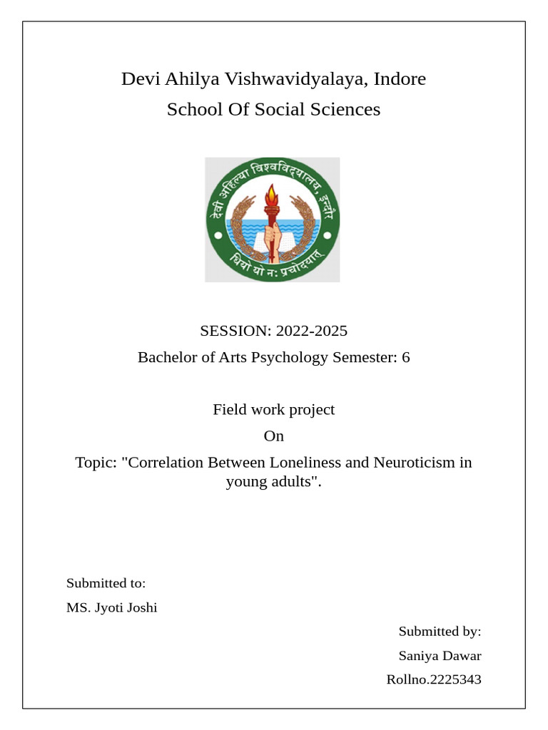 Devi Ahilya Vishwavidyalaya | PDF