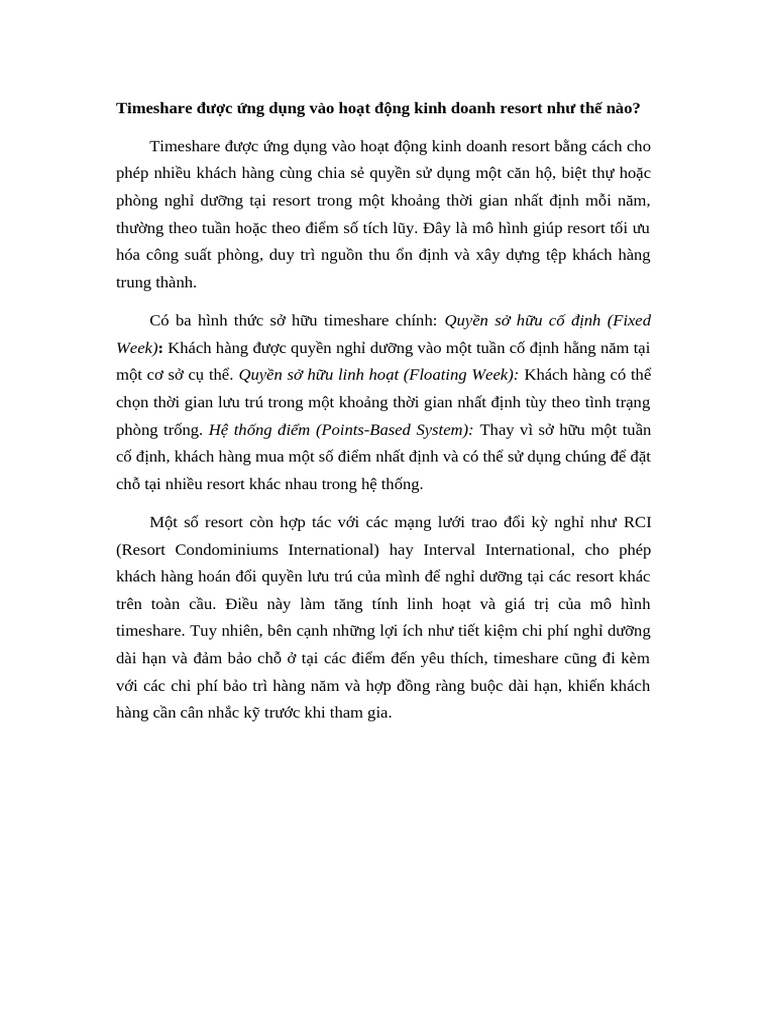 NG D NG Timeshare | PDF