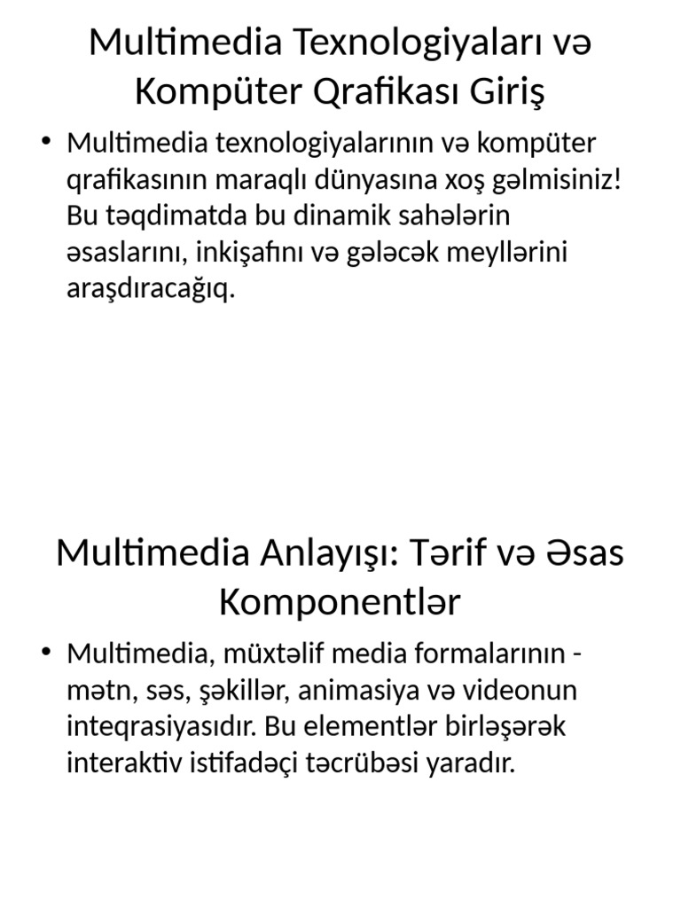 Multimedia Texnologiyalari | PDF