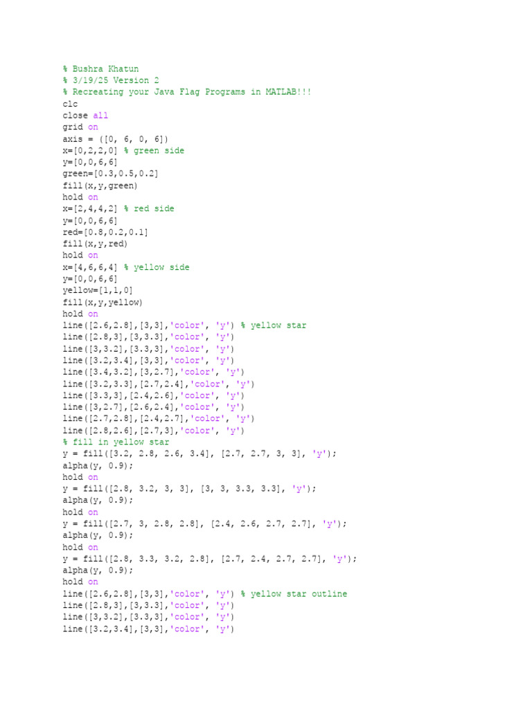 Bushra Khatun - MATLAB Laboratory 7 | PDF