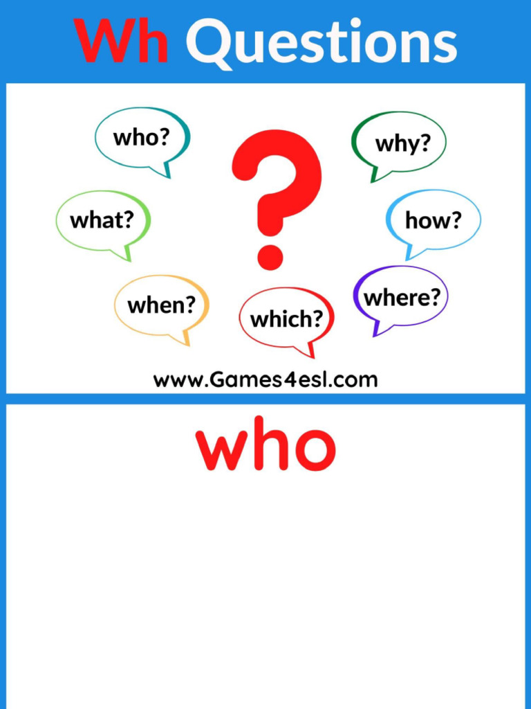 WH Questions PowerPoint and Quiz 1 | PDF