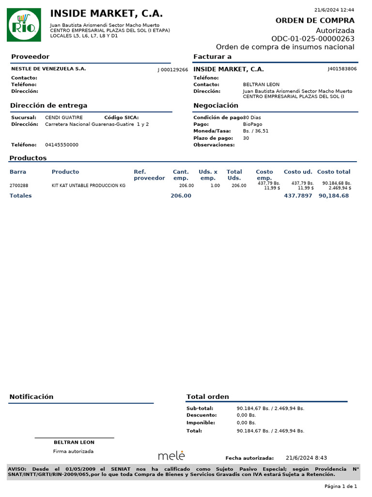 ODC-263 NESTLE 21-6 | PDF