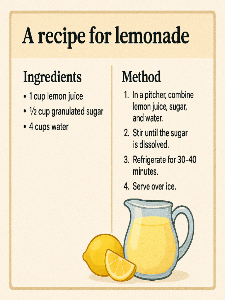 Lemonade Recipe | PDF
