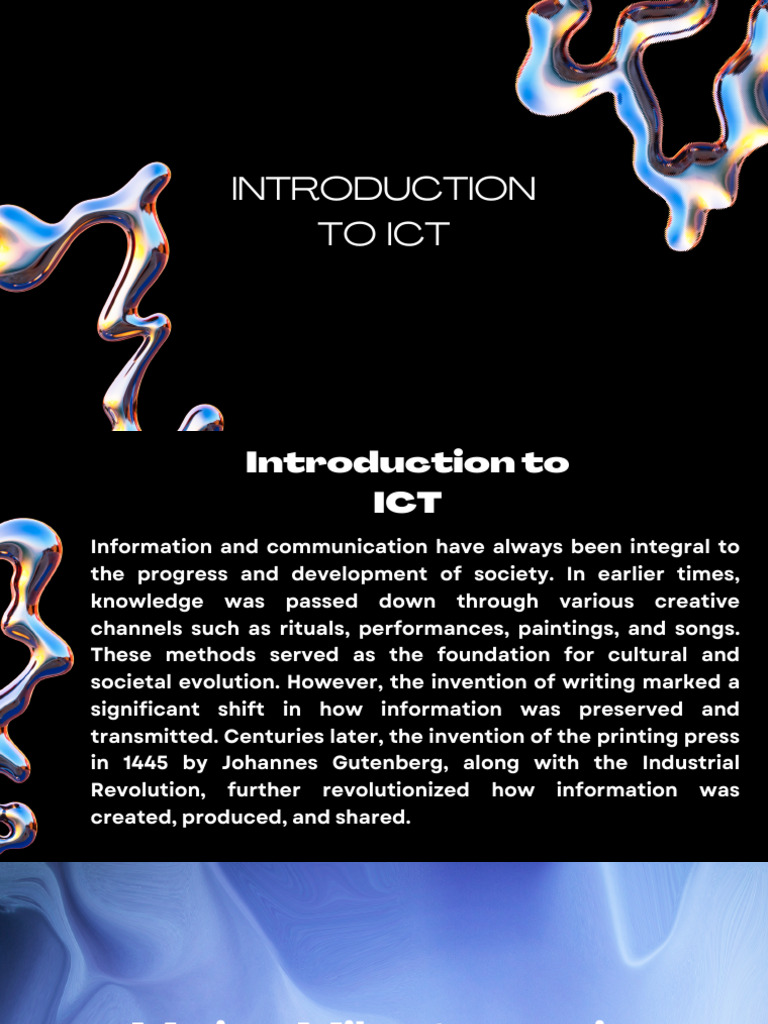 Introduction to ICT and Its Evolution | PDF | Computer Hardware ...