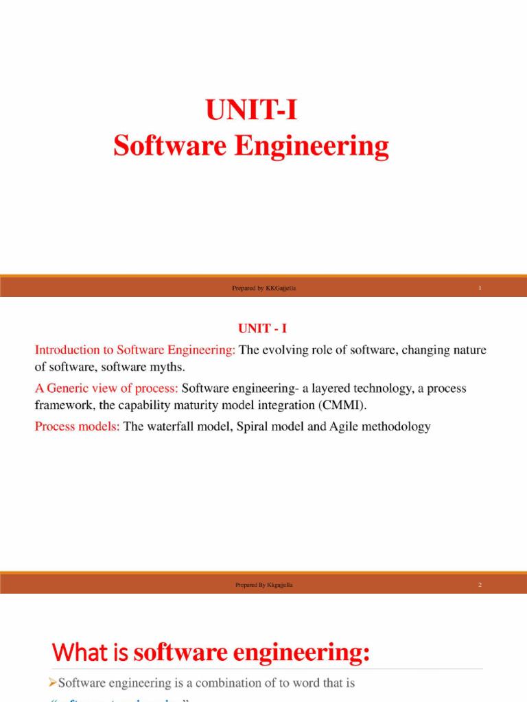 SE-unit 1 | PDF