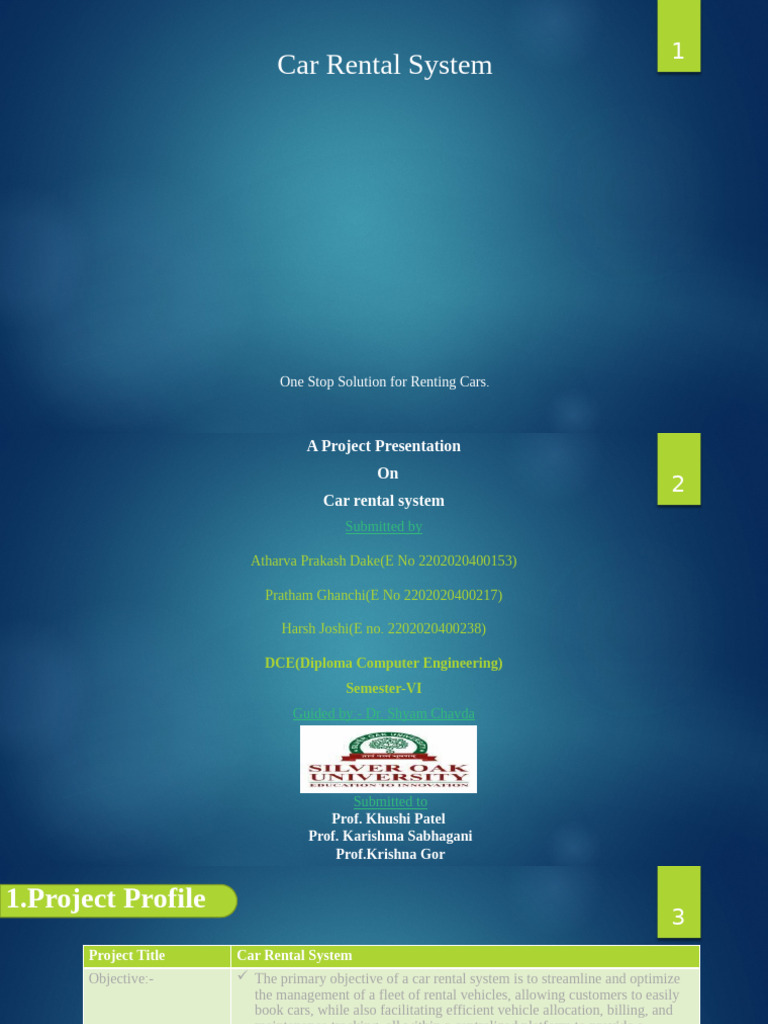 Car Rental System Project Overview | PDF | Microsoft Windows | Microsoft Sql Server