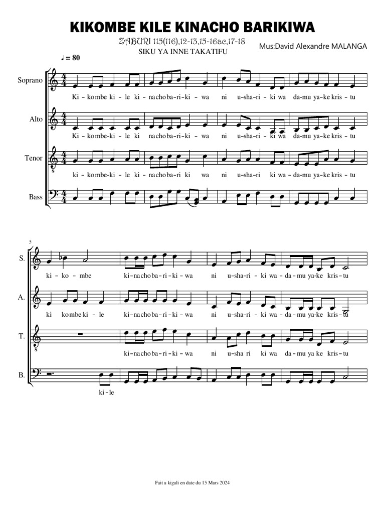 Kikombe Kile Kinacho Barikiwa | PDF