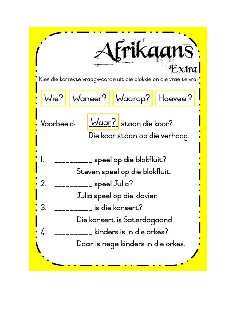 Vraagwoorde | PDF
