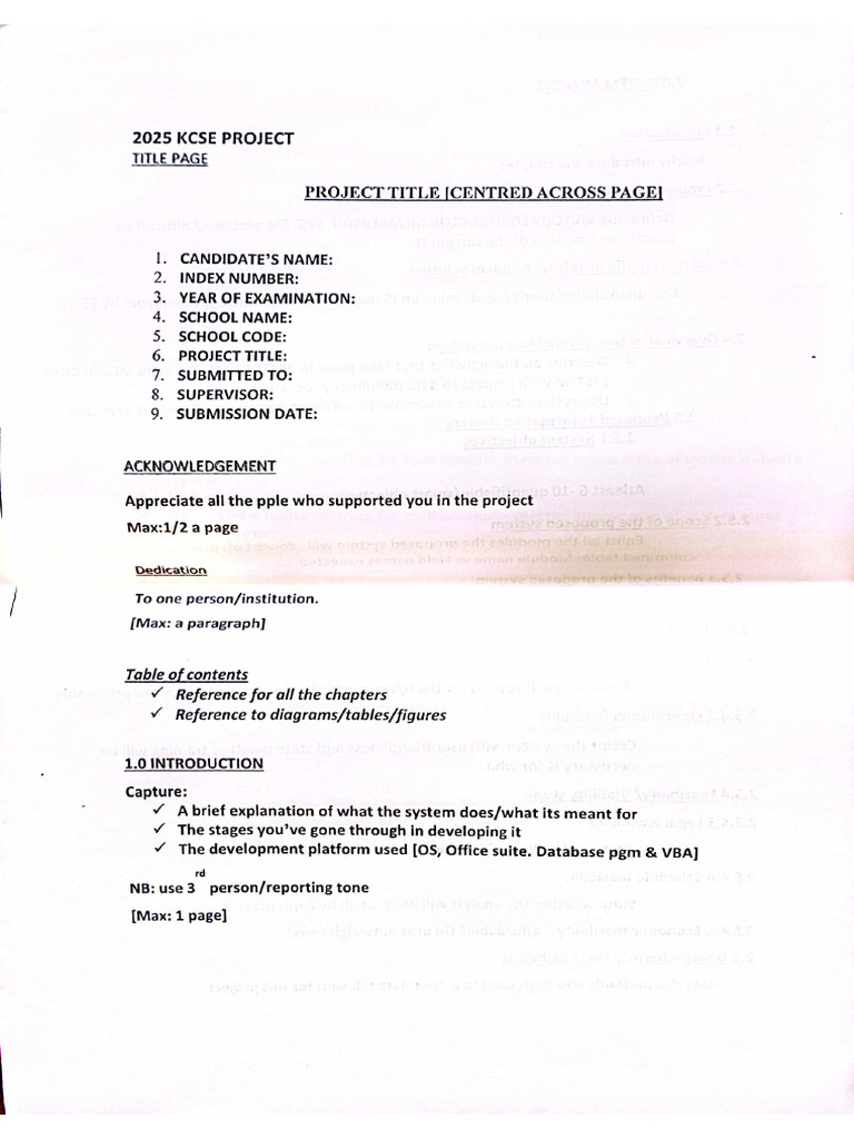 Project format | PDF