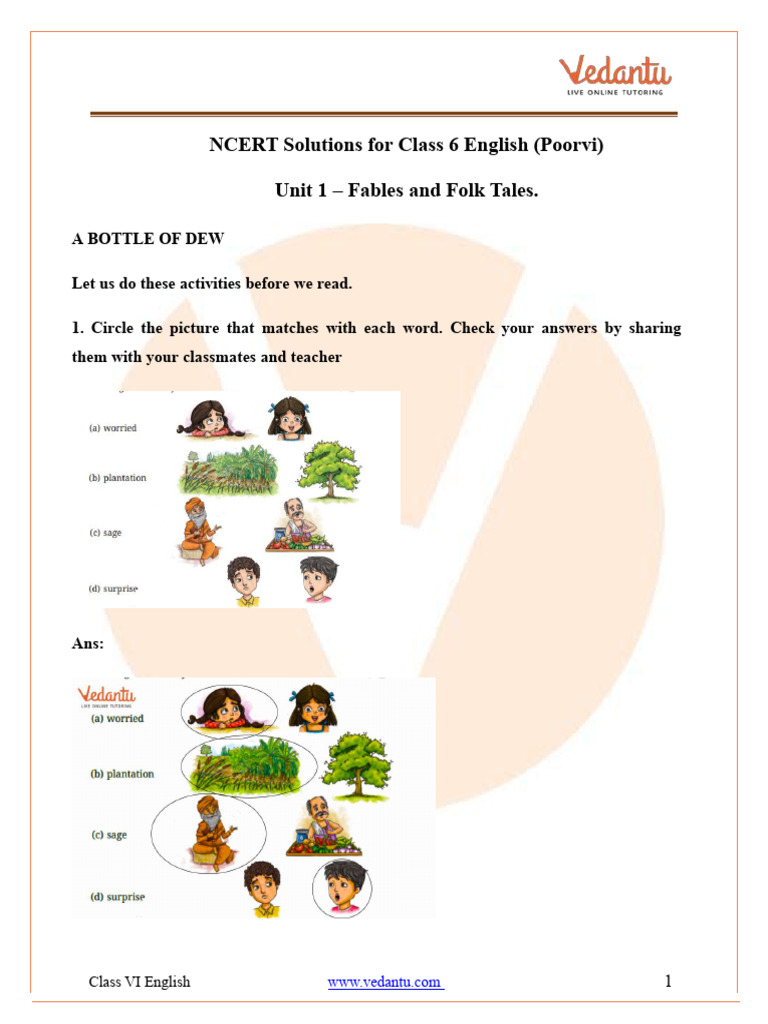 Ncert Solutions Class 6 English Poorvi Chapter 1 | PDF | Banana