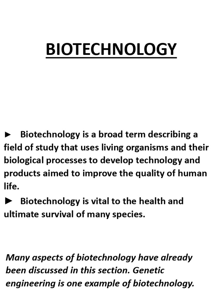 Lesson 43 Biotechnology | PDF