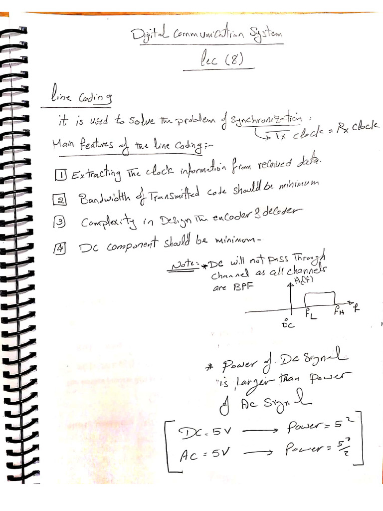 4 LEC Line Coding Part 1 Digital Communication System | PDF