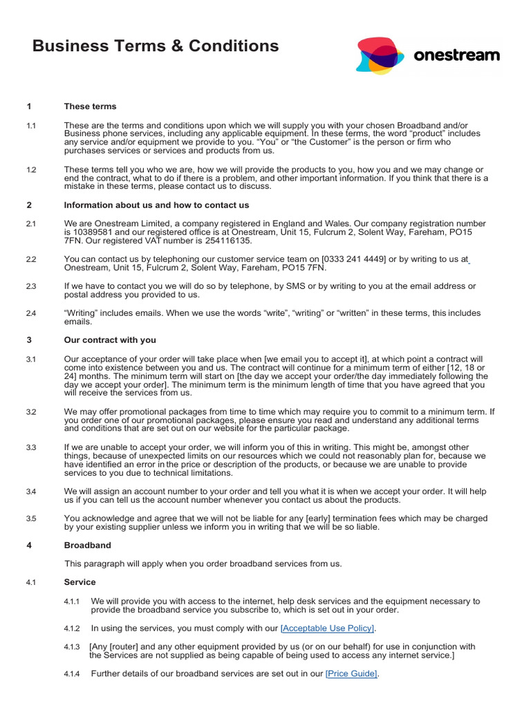 Business Solutions Terms and Conditions | PDF | Legal Liability | Fee