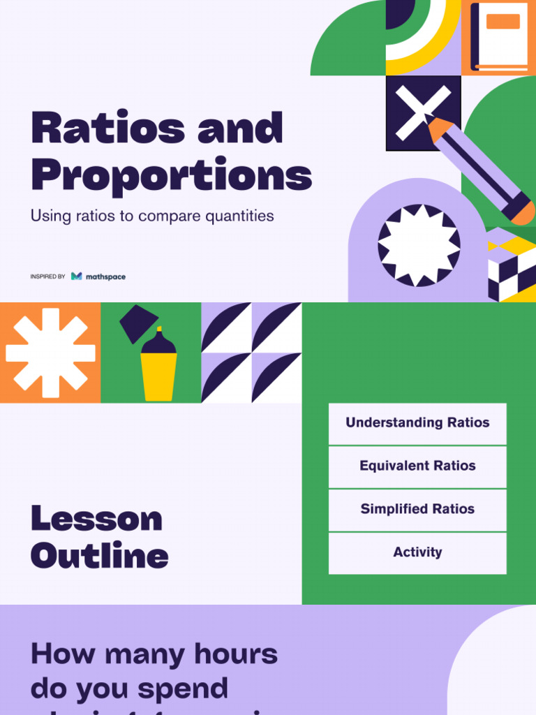 Ratios and Proportions Education Presentation in Purple Green Orange ...